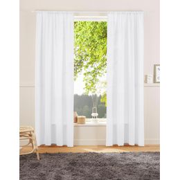 Vorhang, B:135cm H:225cm, wei&szlig;, LeGer Home by Lena Gercke, Baumwolle, Polyester, Wohnzimmer, Gardinen, "Lanea", Leinenoptik, 1 Schal, verschiedene