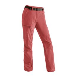Maier Sports Damen Funktionshose "Lulaka", rot, Gr. 38, 90% Polyamid, 10% Elasthan, Hosen, Damen Wanderhose, atmungsaktive Outdoor-Hose mit Roll up