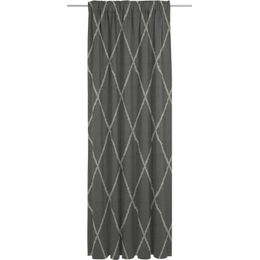 Vorhang Adam, B:142cm H:245cm, schwarz, Jacquard, Baumwolle, Wohnzimmer, Gardinen, "Casket Valdelana", aus 100% Bio-Baumwolle