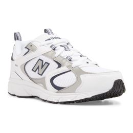 New Balance Damen Sneaker "408", Gr. 44,5, wei&szlig;, Synthetik, Textil, Schuhe, inspiriert vom Design des New Balance 530 und 740
