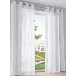 Gardine HEINE HOME, B:135cm H:175cm, wei&szlig;, Polyester, Gardinen