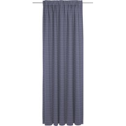 Vorhang Adam, B:142cm H:255cm, blau, Jacquard, Baumwolle, Wohnzimmer, Gardinen, "Graphic Ventus", aus 100% Bio-Baumwolle
