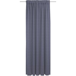 Vorhang Adam, B:142cm H:175cm, blau, Jacquard, Baumwolle, Wohnzimmer, Gardinen, "Graphic Ventus", aus 100% Bio-Baumwolle