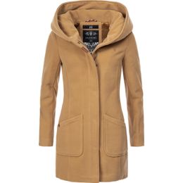 Marikoo Damen Wintermantel "Maikoo", braun, Gr. 4XL, Oberstoff: 90% Polyacryl, 8% Viskose, 2% Elasthan. Futter: 100% Polyester. &Auml;rmelfutter: 100%