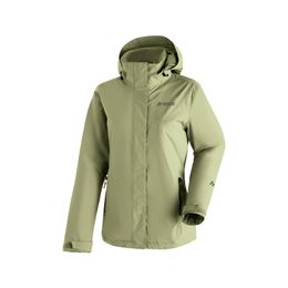 Maier Sports Damen Regenjacke "Metor Therm Rec W", gr&uuml;n, Gr. 44, 100% Polyester, Jacken, warme Damen Jacke mit Kapuze, Winterjacke wasserdicht
