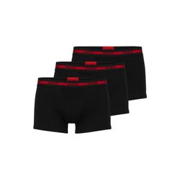 Hugo Herren Boxershorts "Boxershort TRUNK TRIPLET PLANET 3er Pack", Gr. M, schwarz, Obermaterial: 95% Baumwolle CO. 5% Elasthan EL., Unterhosen