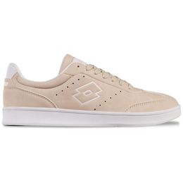 Lotto Damen Sneaker, Gr. 37, beige, Synthetik, unifarben mit Farbeinsatz, Schuhe, - in schlanker Retro Silhouette