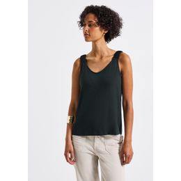 Street One Damen Tr&auml;gertop, gr&uuml;n, Gr. 46, unifarben, Stoff, 95% Viskose, 5% Elasthan, Tops, aus elastischem Materialmix