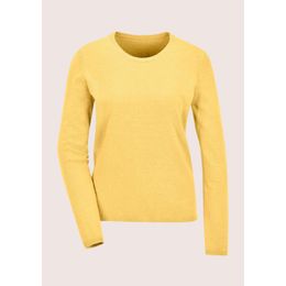 Madeleine Mode MADELEINE Damen Longpullover "Pullover Pullover", gelb, Gr. 44, Obermaterial: 46% Modal CMD. 40% Polyacryl PAN. 14% Polyamid PA., Pullover
