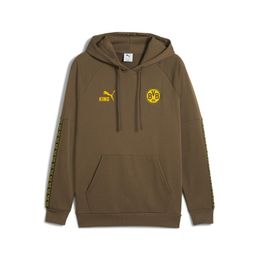 Puma Herren Hoodie "Borussia Dortmund KING Hoodie Herren", gelb, Gr. M, Obermaterial: 68% Baumwolle, 32% Polyester; Rippe: 97% Baumwolle, 3%