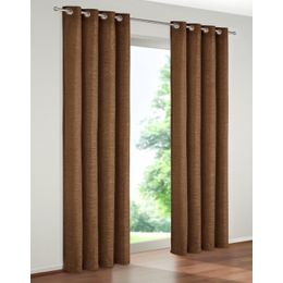 Vorhang WIRTH, B:172cm H:160cm, braun, Chenille, Polyacryl, Wohnzimmer, Gardinen, "Holmsund 288g/qm"