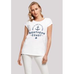 F4NT4STIC Damen T-Shirt "Nordsee Knut & Jan Hamburg", wei&szlig;, Gr. L, Obermaterial: 100% Baumwolle, Shirts, Print