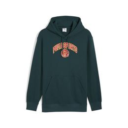 Puma Herren Hoodie "Wardrobe Essentials Sports Legacy Hoodie Herren", gr&uuml;n, Gr. M, Obermaterial: 68% Baumwolle, 32% Polyester; Rippe: 96% Baumwolle,