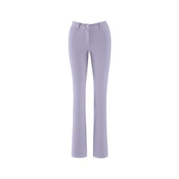 Madeleine Mode MADELEINE Damen Regular-fit-Jeans "M-Jeans, weit M-Jeans in gerader Form mit Logo-Stickerei"hellamethyst, Gr. 18, Obermaterial: 95% Baumwolle CO. 5%
