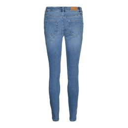 Vero Moda CURVE Damen Skinny-fit-Jeans "VMCFLASH MR SKINNY JEANS LI347 GA CUR", blau, Gr. 54, unifarben, Denim/Jeans, Obermaterial: 89% Baumwolle, 9%