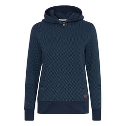oxmo Damen Kapuzenpullover "Kapuzenpullover OXVera", blau, Gr. XS, Obermaterial: 60% Baumwolle CO. 40% Polyester PES., Sweatshirts