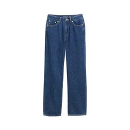 Tom Tailor M&auml;dchen Straight-Jeans, blau, Gr. 128, unifarben, Denim/Jeans, Obermaterial: 100% Baumwolle. Futter: 100% Baumwolle, Jeans, im Five-Pocket