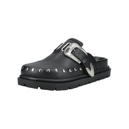 Steve Madden Damen Pantolette "Steve Madden Pantoletten Leder", Gr. 37, schwarz, Leder, Schuhe