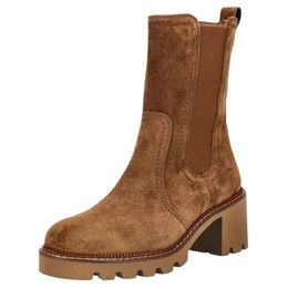 Paul Green Damen Stiefelette "Paul Green Stiefelette Veloursleder", Gr. 38,5, braun, Veloursleder, Schuhe