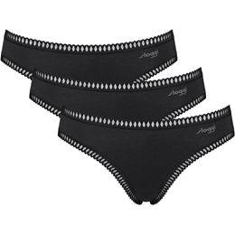 Sloggi Damen Minislip "GO Crush", Gr. XS, schwarz, Single Jersey, Obermaterial: 95% Baumwolle, 5% Elasthan, gemustert, unifarben, Unterhosen,