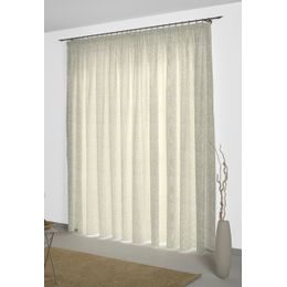 Vorhang WIRTH, B:132cm H:225cm, grau, Jacquard, Baumwolle, Polyester, Wohnzimmer, Gardinen, "Gospic"