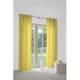 Vorhang WIRTH, B:132cm H:255cm, gelb, Polyester, Wohnzimmer, Gardinen, "SUNBONE"