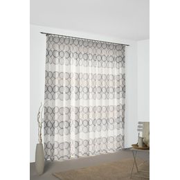 Vorhang WIRTH, B:132cm H:145cm, braun, Jacquard, Baumwolle, Polyester, Wohnzimmer, Gardinen, "Zirbello"