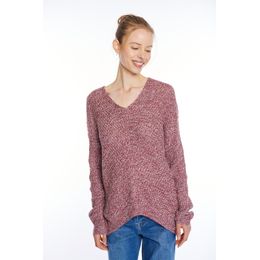 Haily's HAILY&rsquo;S Damen Strickpullover "LS P VK Pi44pa", rot, Gr. M, meliert, Strick, Obermaterial: 94% Polyester, 3% Elasthan, 3% Nylon, Pullover