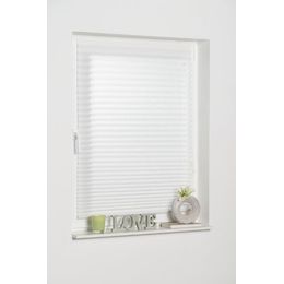 Plissee K-home, B:35cm H:130cm, wei&szlig;, Obermaterial: 100% Polyester, Badezimmer, Plissees, "COMO"