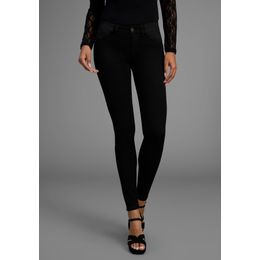 Arizona Damen Skinny-fit-Jeans "Ultra Stretch", schwarz, Gr. 50, Denim/Jeans, Obermaterial: 63% Baumwolle, 32% Polyester, 5% Elasthan, Jeans,