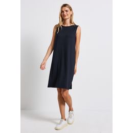 Street One Damen Sommerkleid, blau, Gr. 46, unifarben, Stoff, 95% Viskose, 5% Elasthan, Kleider, aus Viskose