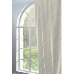 Vorhang Adam, B:142cm H:255cm, beige, Jacquard, Baumwolle, Wohnzimmer, Gardinen, "Argentinian Criolla", aus 100% Bio-Baumwolle