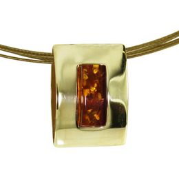 OSTSEE-SCHMUCK Damen Halsreif "OSTSEE-SCHMUCK Halsreif mit Anh&auml;nger Gleiter-Uda", 42cm, Silber 925 (Sterlingsilber), L: 42, gold, Silber 925