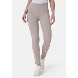 STOOKER WOMEN Damen Leggings "Jerseyhose SIENNA", beige, Gr. XL, Jersey, 67% Viskose, 27% Polyamid, 6% Elasthan, Hosen, Damenhose Slim Fit