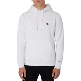 Herren Kapuzensweatshirt "CK ESSENTIAL HOODIE", wei&szlig;, Basic, Gr. XL, Calvin Klein Jeans, bestickt, Sweatware, Obermaterial: 50% Baumwolle, 50%