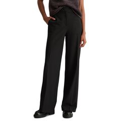 Marc O'Polo MARC O'POLO Damen Chinohose "aus weichem Flanell", schwarz, Gr. 40, unifarben, Obermaterial: 63% Polyester, 34% Viskose, 3% Elasthan, Hosen