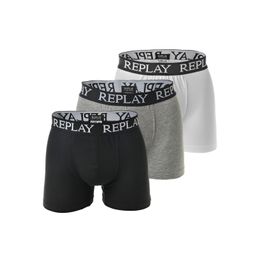 Replay Herren Boxershorts "Boxershort 3er Pack", Gr. L, bunt, Obermaterial: 95% Baumwolle CO. 5% Elasthan EL., Unterhosen