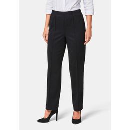 GOLDNER Damen Schlupfhose "Rippenhose mit Biesen", schwarz, Gr. 42, Obermaterial: 100% Polyester COOLMAX PES(Coolmax)., Hosen, Ohne
