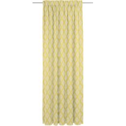 Vorhang Adam, B:142cm H:225cm, gelb, Jacquard, Baumwolle, Wohnzimmer, Gardinen, "Maroccan Shiraz Light", aus 100% Bio-Baumwolle