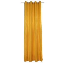 Vorhang WIRTH, B:135cm H:225cm, gelb, Jacquard, Polyacryl, Polyester, Wohnzimmer, Gardinen, "LANGWASSER"