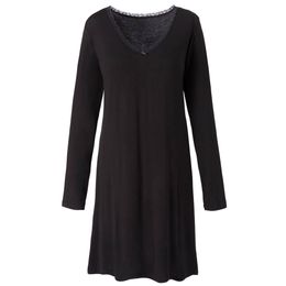 Sassa Mode SASSA Damen Nachthemd "Nachthemd CASUAL COMFORT", Gr. 36, schwarz, Obermaterial: 95% Viskose CV. 5% Elasthan EL., Kleider