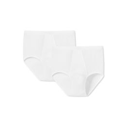 Schiesser Herren Slip "Slip 2er Pack", Gr. M, wei&szlig;, Obermaterial: 100% Baumwolle CO., Unterhosen