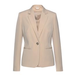 Lascana Damen Kurzblazer, braun, Gr. 36, unifarben, Web, Obermaterial: 75% Polyester, 20% Viskose, 5% Elasthan. Futter: 100% Polyester, Blazer, in