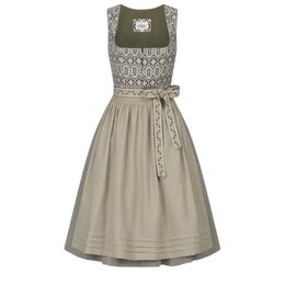 N&uuml;bler N&Uuml;BLER Damen Dirndl "Dirndl midi Gudrun", gr&uuml;n, Gr. 48, Obermaterial: 100% Baumwolle CO., Kleider