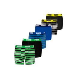 Puma Jungen Boxershorts "Boxershort Everyday Striped Boxers ECOM 6P 6er Pack", Gr. 146, bunt, Obermaterial: 95% Baumwolle CO. 5% Elasthan EL.,
