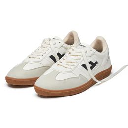FLAMINGOS LIFE Damen Sneaker "BURELA SLIM", Gr. 45, schwarz, Synthetik, Textil, Schuhe, veganer Sneaker, Obermaterial aus 70% Maisresten