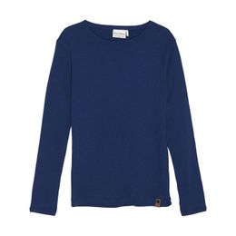 Minymo Jungen Langarmshirt "Langarmshirt MITshirt", blau, Gr. 110, Obermaterial: 48% Baumwolle CO. 48% Modal CMD. 4% Elasthan EL., Shirts