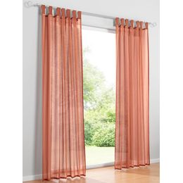 Gardine HEINE HOME, B:140cm H:145cm, orange, Polyester, Gardinen