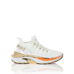 Plein Sport Herren Sneaker "Chrome Surfer", Gr. 38, orange, Schuhe