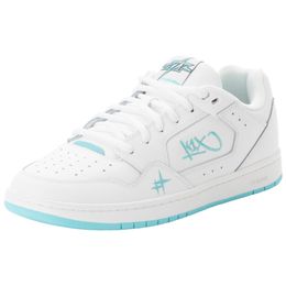 K1x Herren Sneaker "Sweep `25", Gr. 44,5, wei&szlig;, Leder, Schuhe, "Basketball inspiriertes Design"